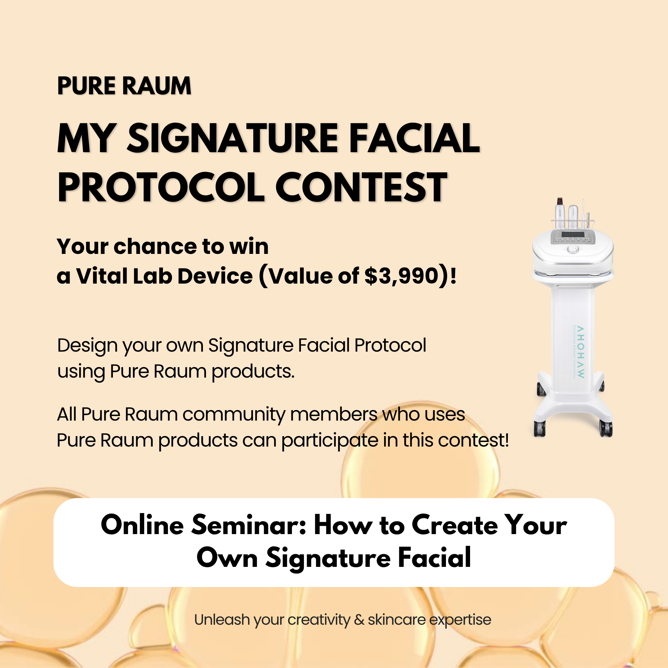 Online Seminar - My Signature Facial Protocol Contest – Pure Raum